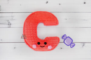 Lower Case Letter c Crochet Pattern - Kawaii Cuddler® - 3amgracedesigns