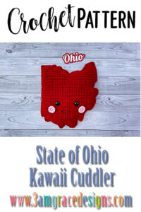 State of Ohio Crochet Pattern Kawaii Cuddler® - 3amgracedesigns